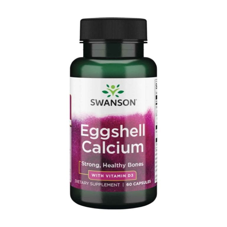 Kalcij iz ljuske jajeta s vitaminom D3 Swanson (60 kapsula) | extenlab.hr
